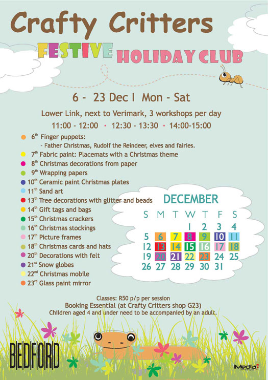 Kids craft classes, Bedford Centre